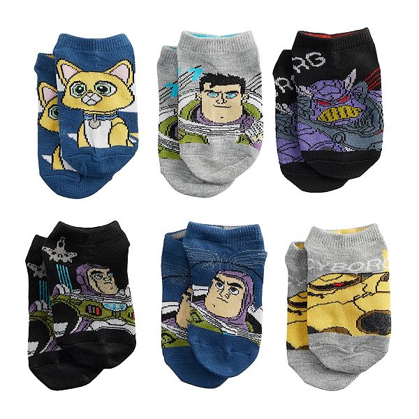 Disney / Pixar's Lightyear Boys 6-Pack On A Mission No-Show Socks