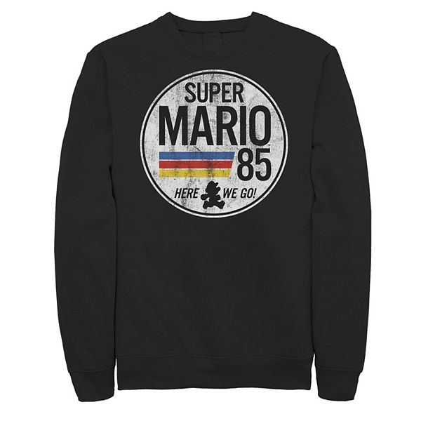 Big & Tall Nintendo Super Mario 85 Here We Go! Distressed Logo Sweatshirt