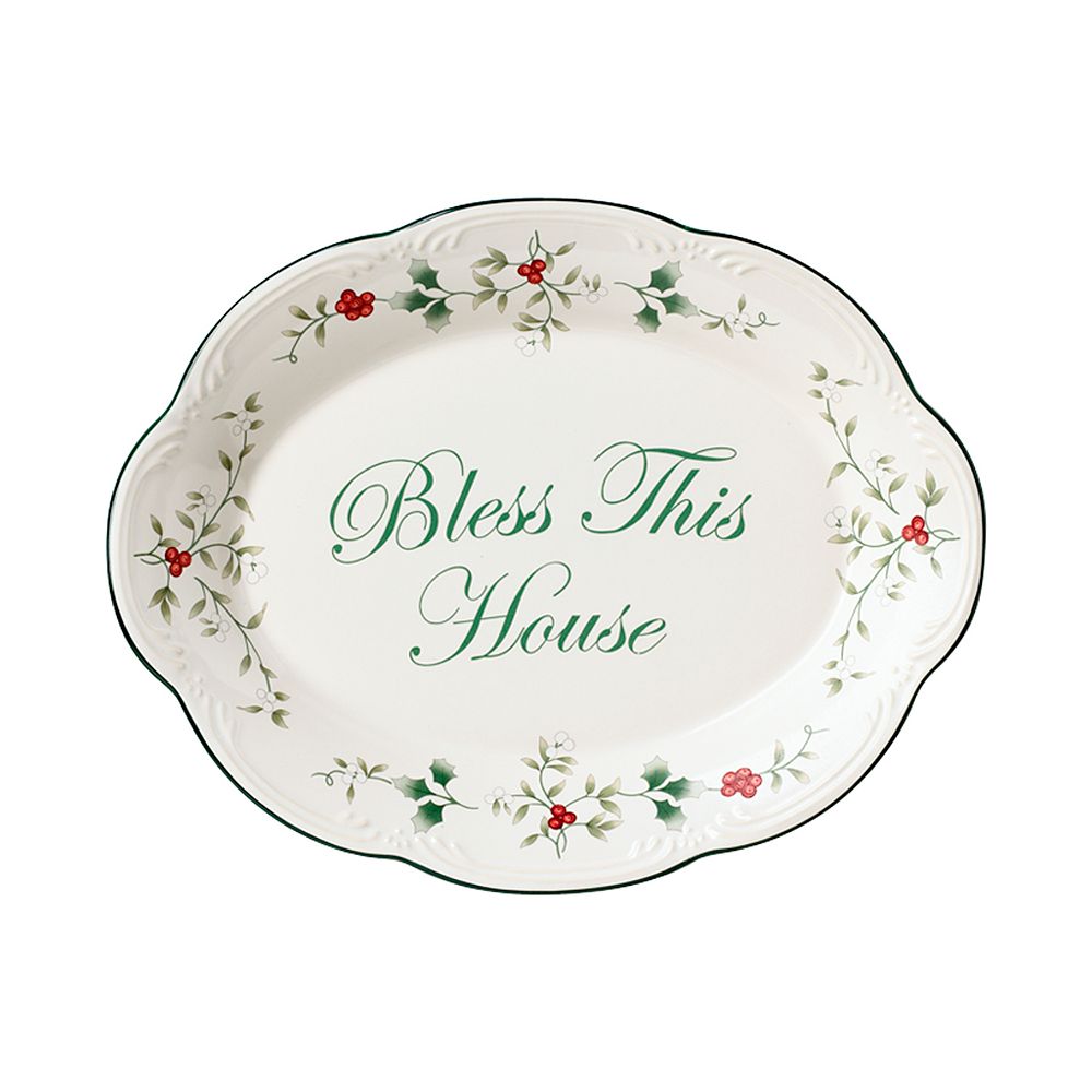 Pfaltzgraff Winterberry "Bless This House" Serving Plate