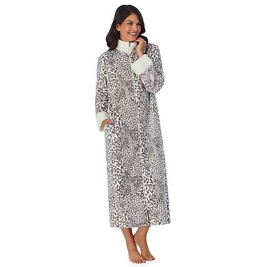 Women's Stan Herman Plush Sherpa Zip Robe