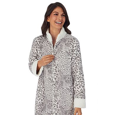 Women's Stan Herman Plush Sherpa Zip Robe
