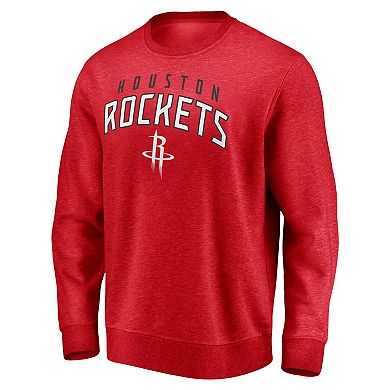 Men's Fanatics Branded Red Houston Rockets Game Time Arch Pullover ...