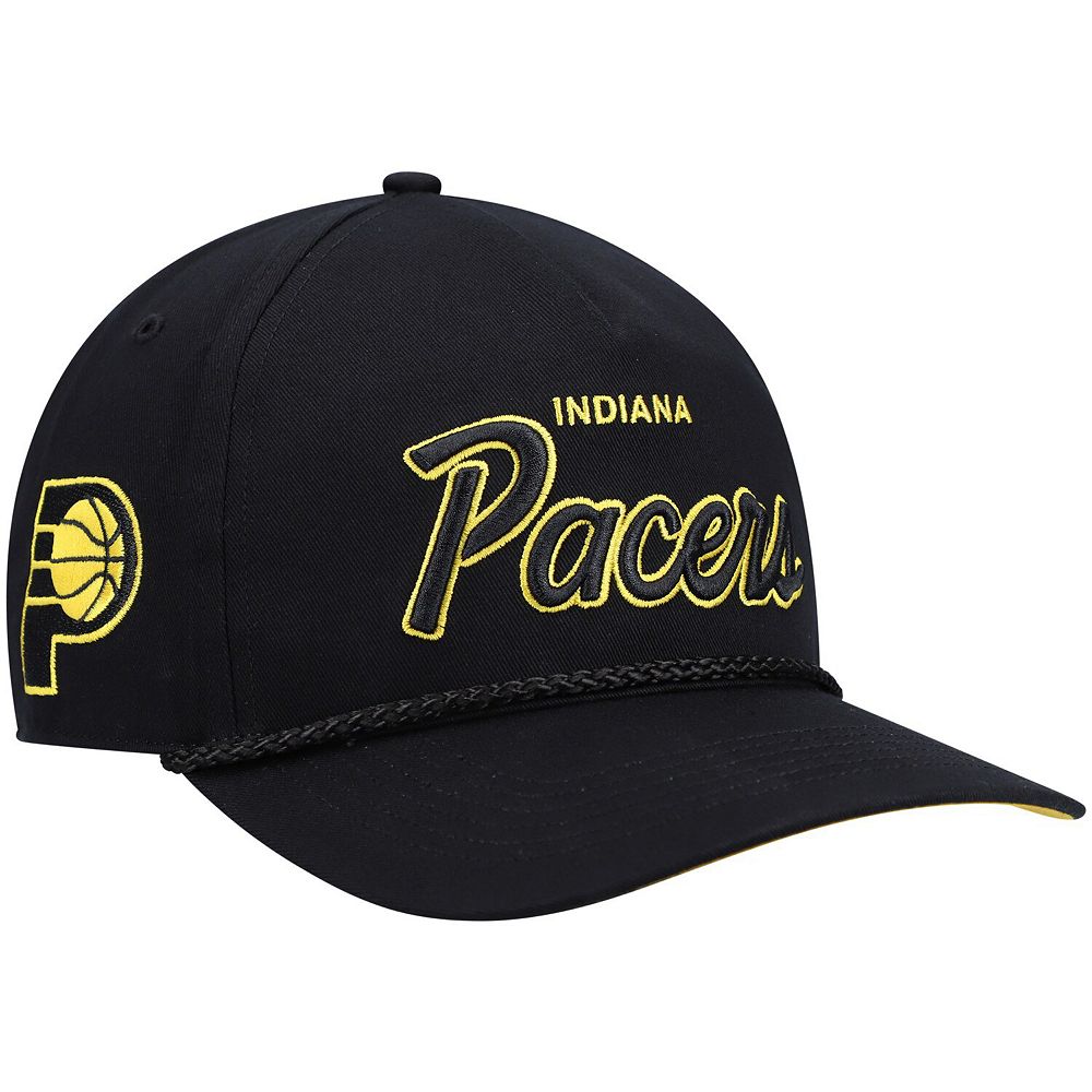 Men's '47 Black Indiana Pacers Crosstown Script Hitch Snapback Hat