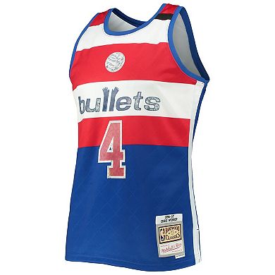 Men's Mitchell & Ness Chris Webber Blue Washington Bullets 1996-97 ...