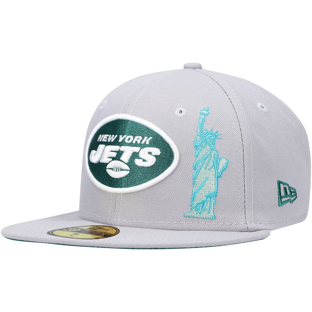 Men's New Era Gray New York Jets City Describe 59FIFTY Fitted Hat