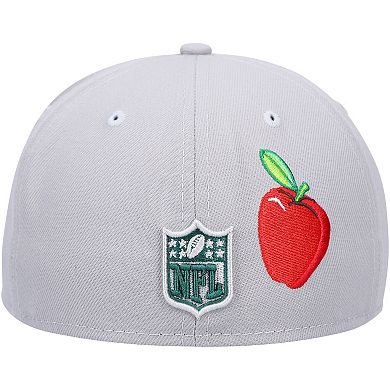 Men's New Era Gray New York Jets City Describe 59FIFTY Fitted Hat