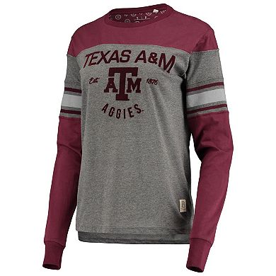 Women's Pressbox Maroon/Heathered Gray Texas A&M Aggies Lizzy Flocking ...