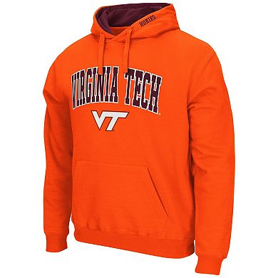 Men's Colosseum Orange Virginia Tech Hokies Arch & Logo 3.0 Pullover Hoodie