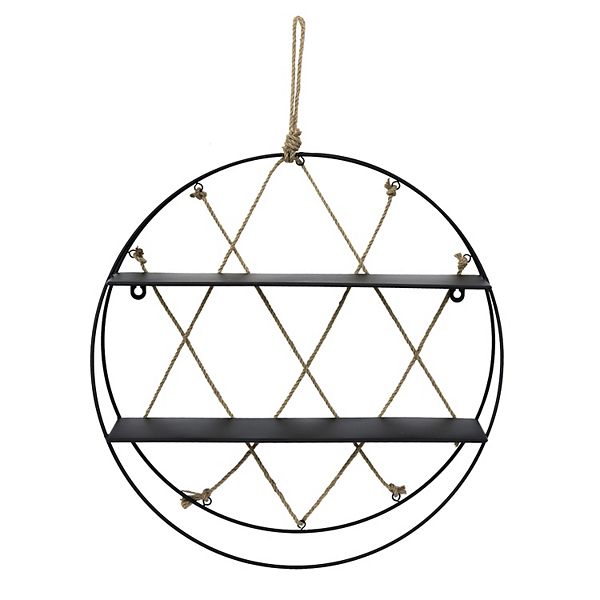 Sonoma Goods For Life® Black Metal Shelf with Rope Detail