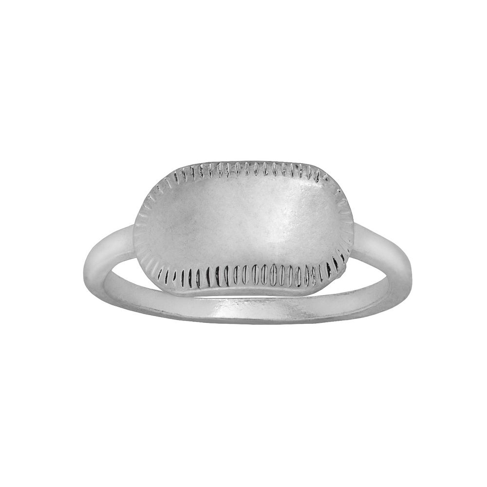 Sonoma Goods For Life® Silver Tone Textured Nickel Free Ring