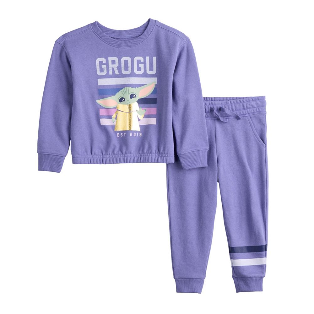Disney's Girls 4-12 Star Wars Grogu AKA Baby Yoda Top & Jogger Set by ...