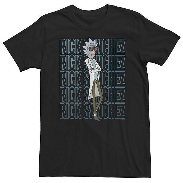 Big & Tall Rick & Morty Cool Rick Text Stacked Tee
