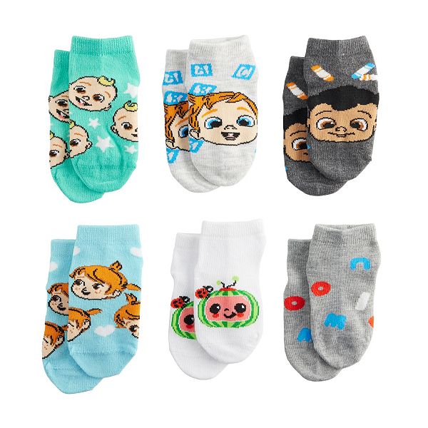 Toddler CoComelon 6 Pack Low-Cut Socks