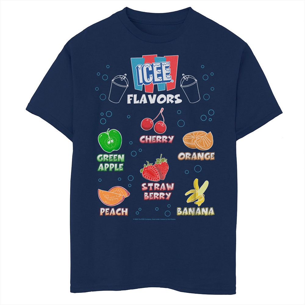 Boys 8-20 ICEE Flavors List Graphic Tee