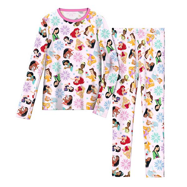 Girls 7-16 Cuddl Duds® Disney Princesses Stretch 2-Piece Base Layer Set