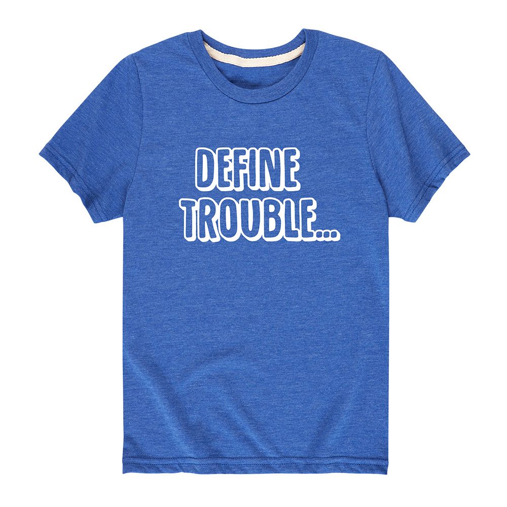 Boys 8-20 Define Trouble Funny Graphic Tee