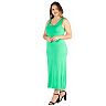 Plus Size 24seven Comfort Apparel Racerback Maxi Dress