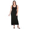Plus Size 24seven Comfort Apparel Racerback Maxi Dress