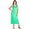 Plus Size 24seven Comfort Apparel Racerback Maxi Dress