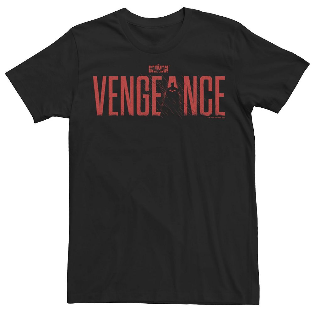 Men's DC Comics The Batman Red Text Vengeance Tee