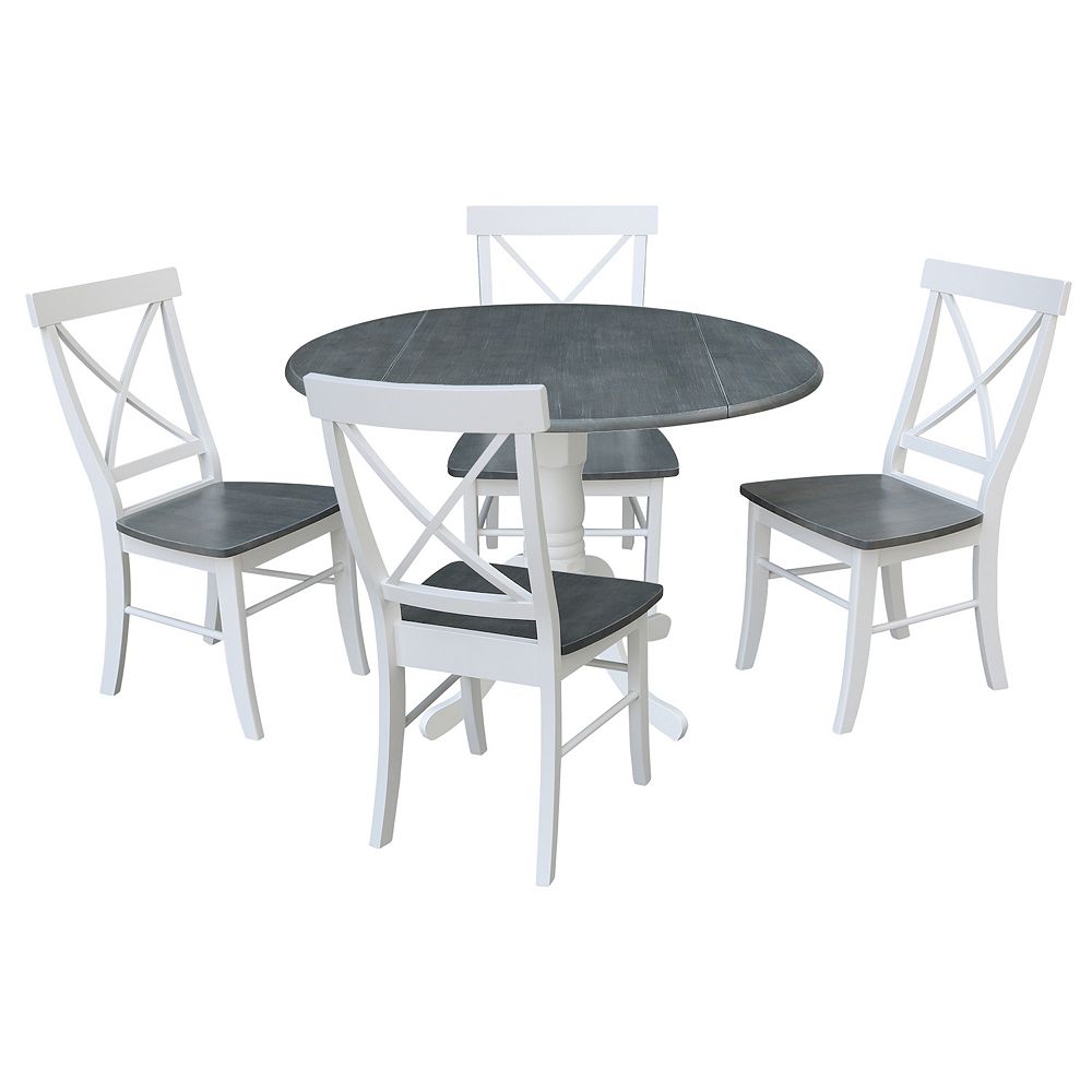 International Concepts Dual Drop Leaf Dining Table & Chair 5-piece Set