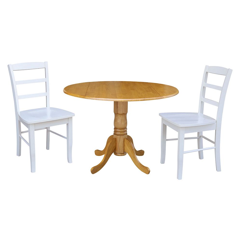 International Concepts Dual Drop Leaf Dining Table & Ladder Back Chair ...
