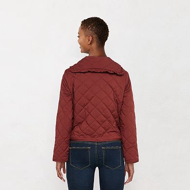 Women's LC Lauren Conrad Ruffle Quilted Jacket