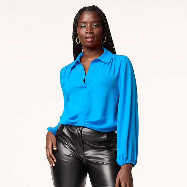 Women's INTEMPO Twist-Front Crop Shirt