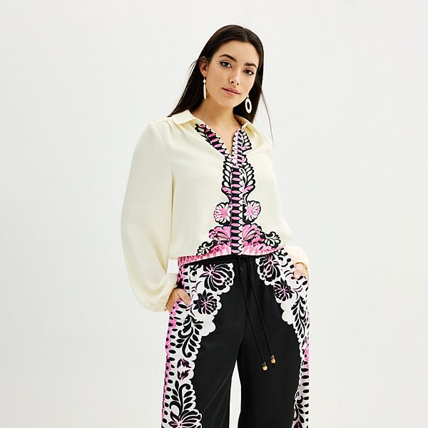 Women's INTEMPO Twist-Front Crop Shirt