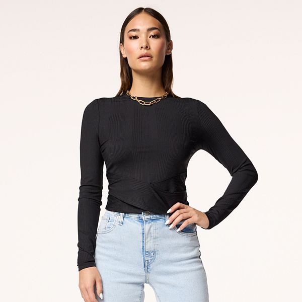 Women's INTEMPO Crossover Hem Crop Top