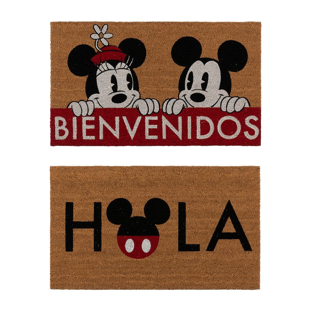 Disney's Mickey Mouse Spanish 2-pack Coir Doormat Set