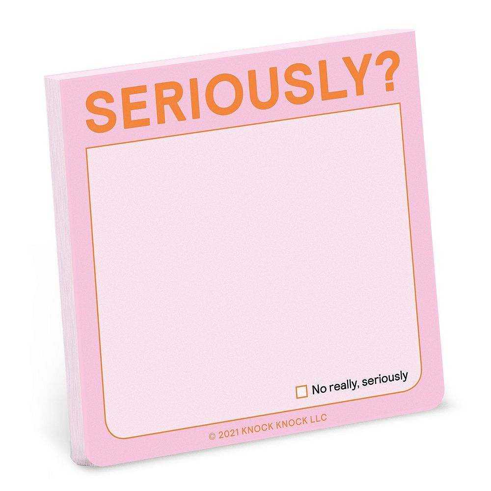 Knock Knock Sticky Note: Seriously?