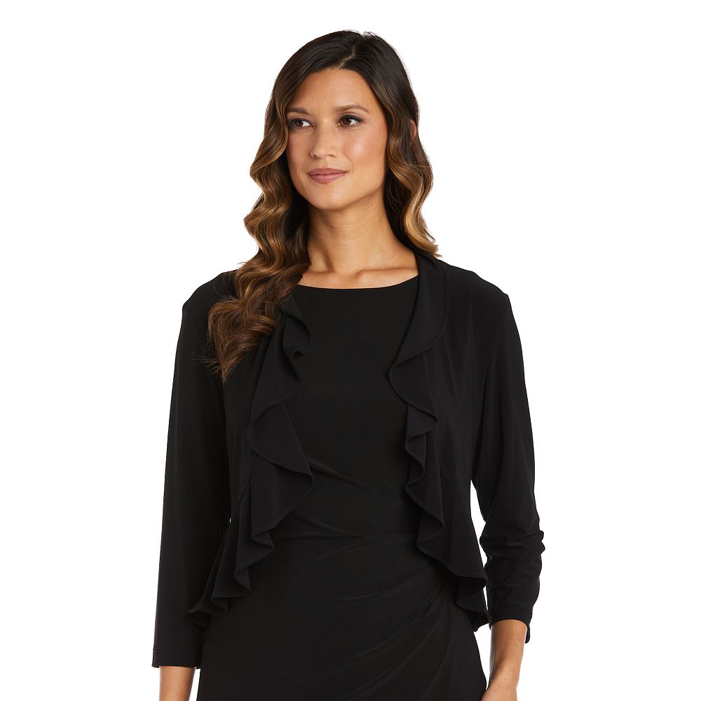 Women's R&M Richards Ruffle Open-Front Shrug