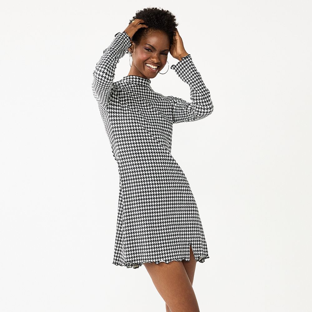 Juniors' SO® Mockneck Fit & Flare Mini Dress