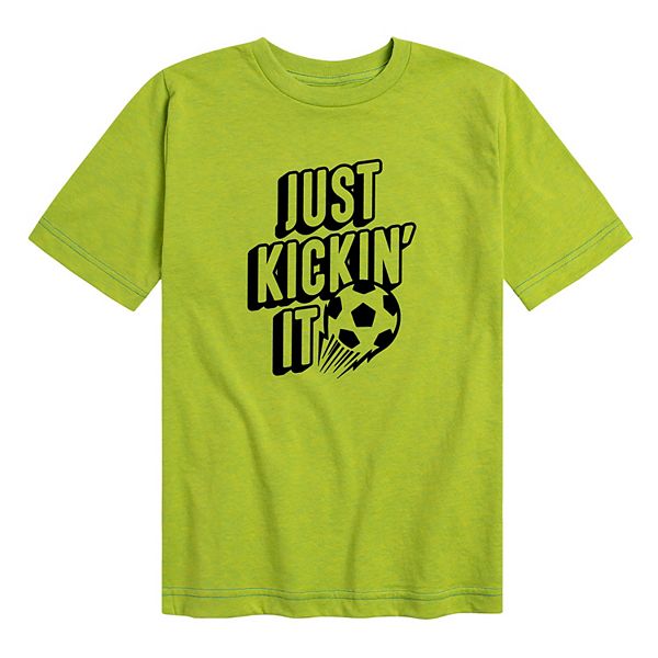 Boys 8-20 Soccer Just Kickin It Graphic Tee