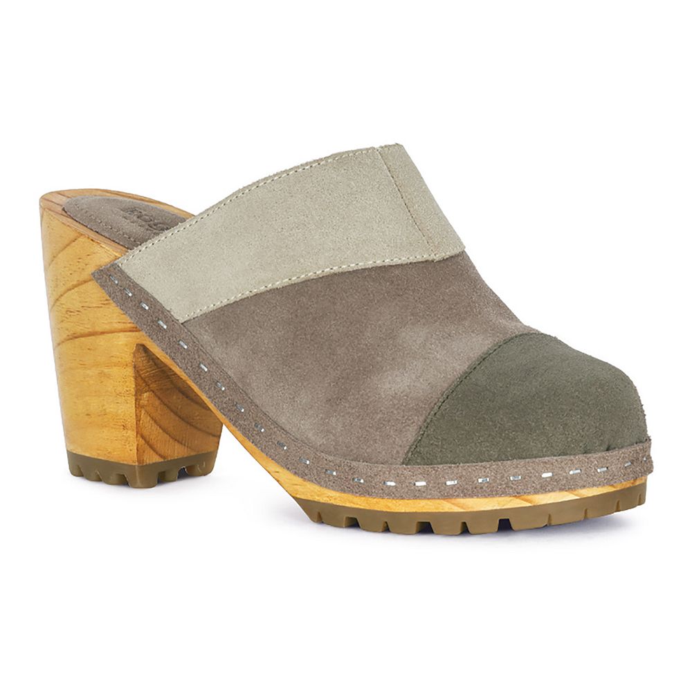 Rag & Co Ochroma Vintage Patchwork Women's Suede Clogs