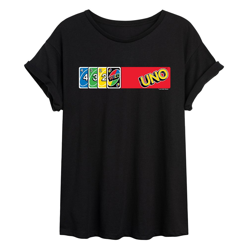 Juniors' Uno Card Spread Graphic Tee