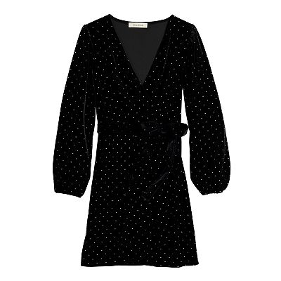 Women's Nine West Long Sleeve Velvet Wrap Dress Women's Nine West Long Sleeve Velvet Wrap Dress