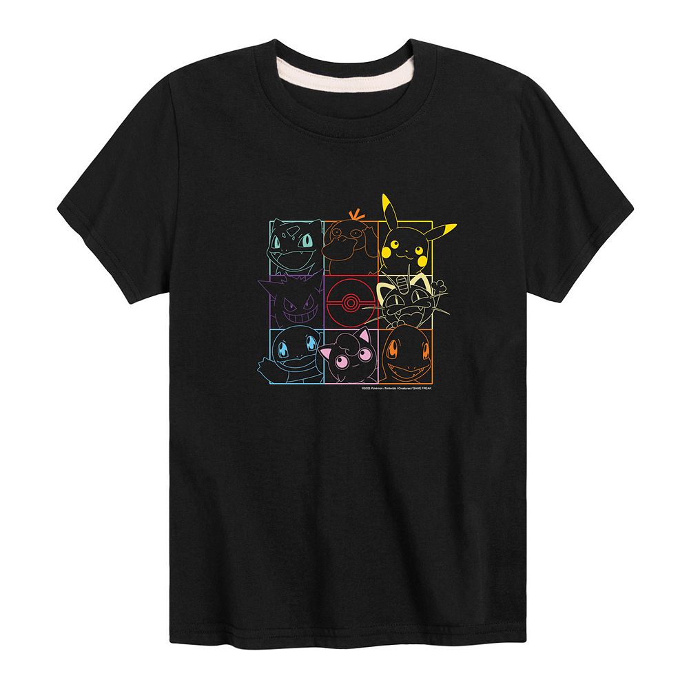 Boys 8-20 Pokemon Characters Grid Graphic Tee