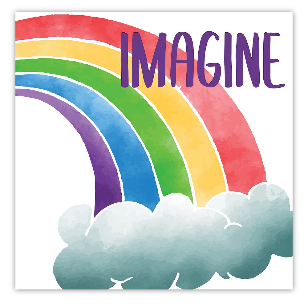 COURTSIDE MARKET Imagine Rainbow Canvas Wall Art