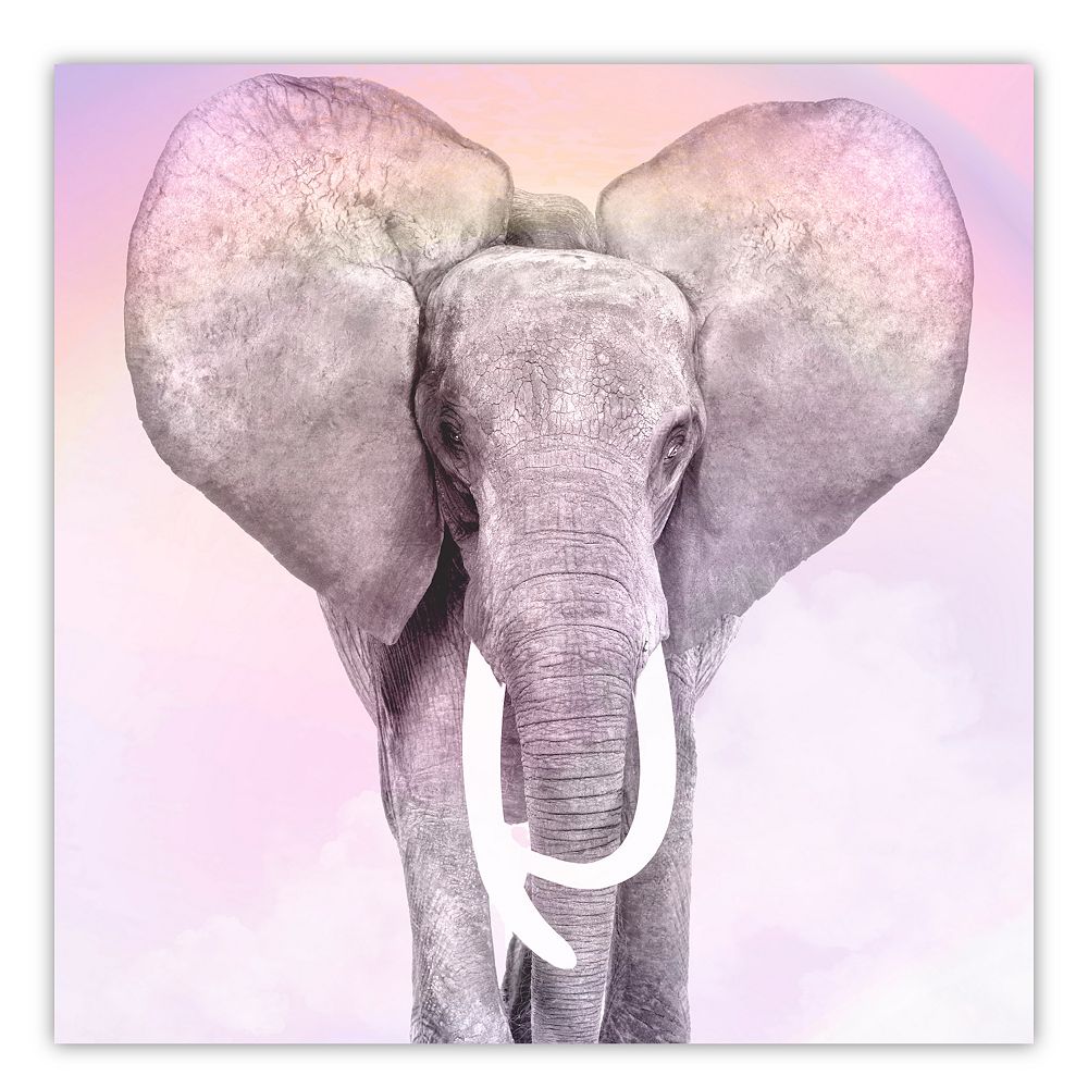 Courtside Market Pink Elephant I Canvas Art Wall Decor