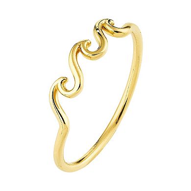 Color Romance 14k Gold Wave Ring