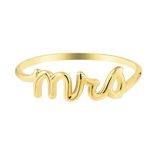 14k Gold "Mrs." Ring