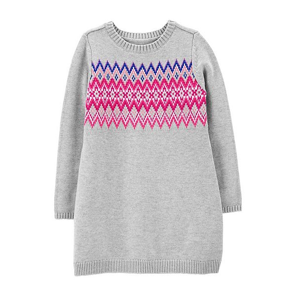Baby & Toddler Girl Carter's Fair Isle Sweater Dress