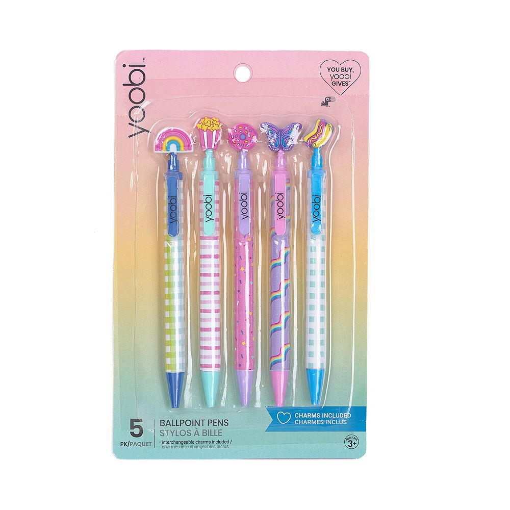 Yoobi Enchanted Dreams 5-Pack Retractable Gel Ballpoint Pen Set