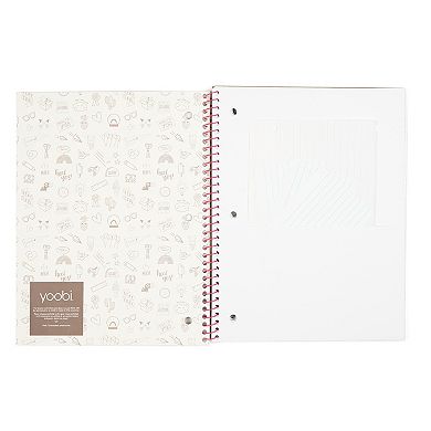 Yoobi Holographic Glitter Wavy Rainbow 1 Subject Notebook