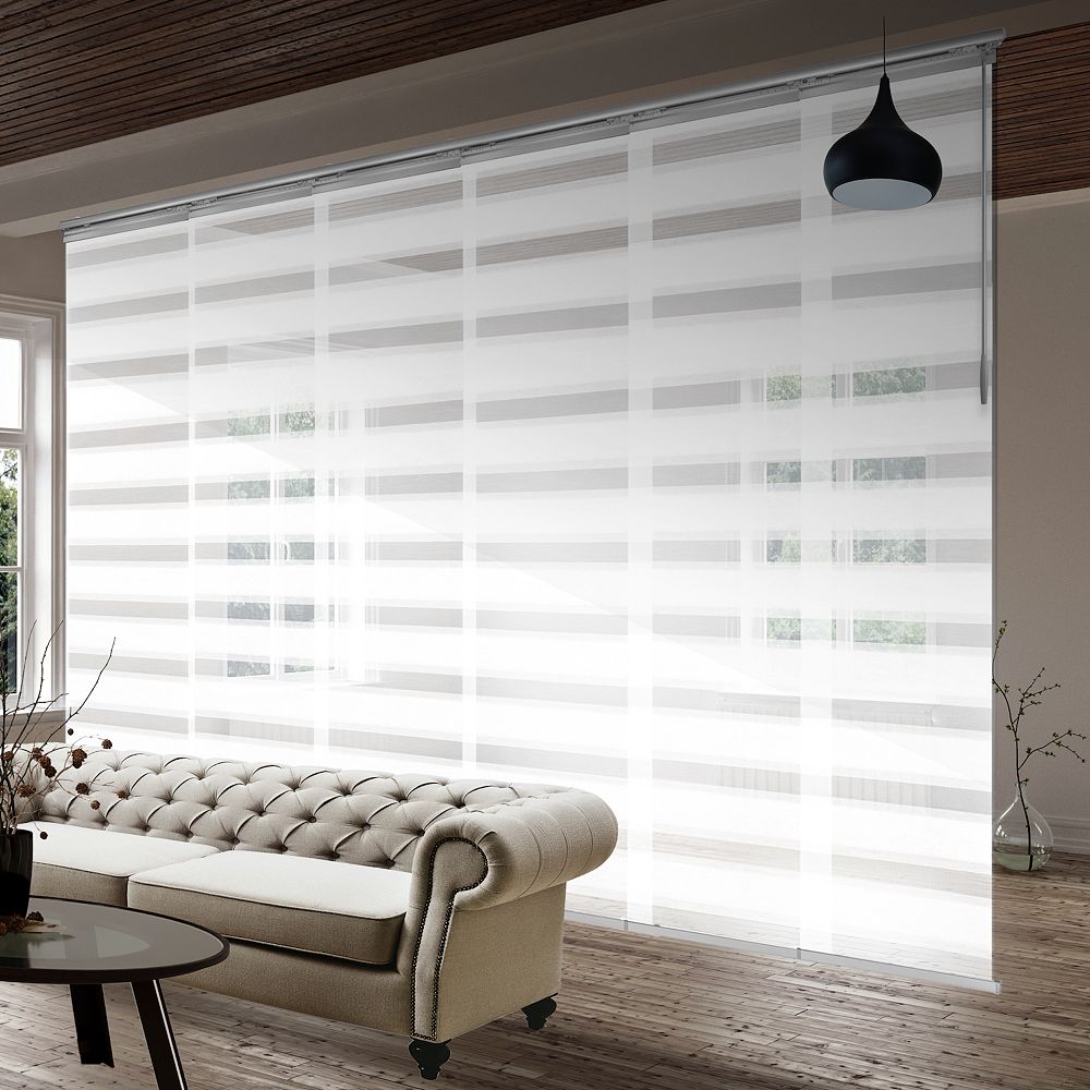 Rod Desyne Macadamia 6-Panel Single Rail Panel Track Room Extendable ...