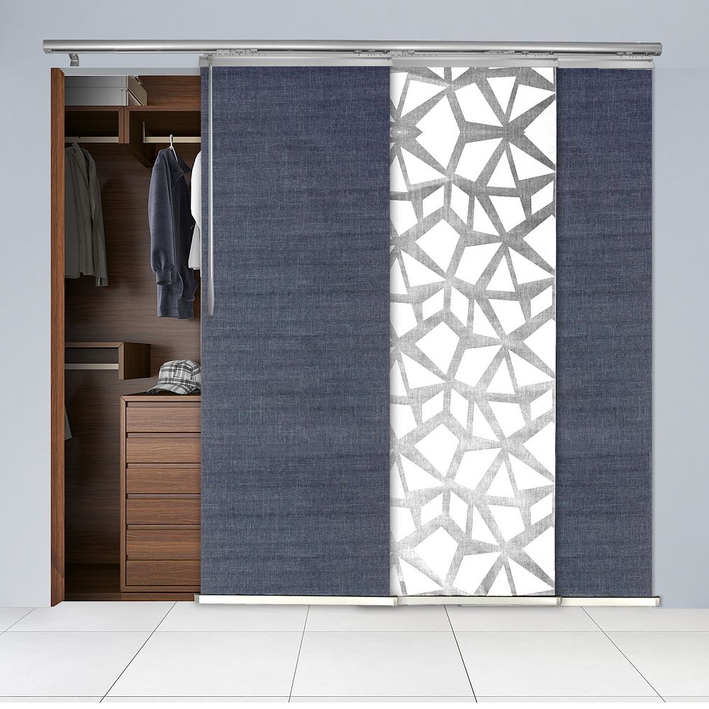 Rod Desyne 3-Panel Adjustable Single Rail Panel Track Room Extendable ...