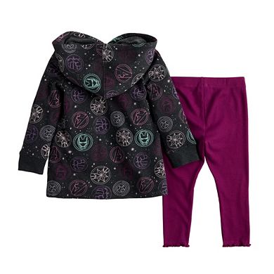 Girls 4-12 Jumping Beans® Marvel Avengers Allover Print Longline Hoodie ...