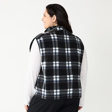 Juniors' Plus Size SO® Cozy Sherpa Zip-Up Vest